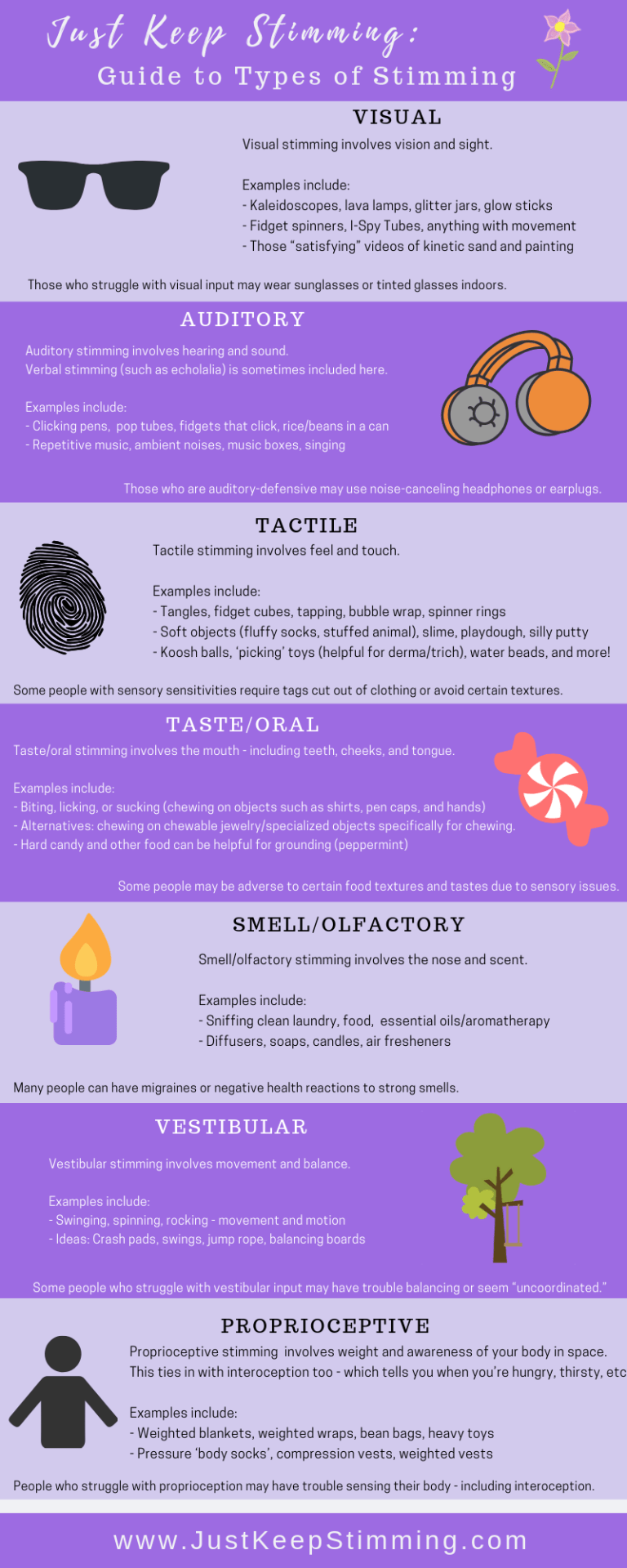 Types of Stimming Infographic – Just Keep Stimming
